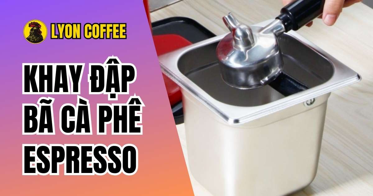 Hộp đập bã cà phê inox - Khay đập bã cafe